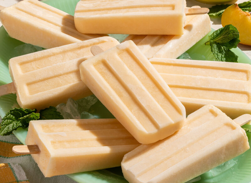 Peaches and Cream Popsicles - Crunch